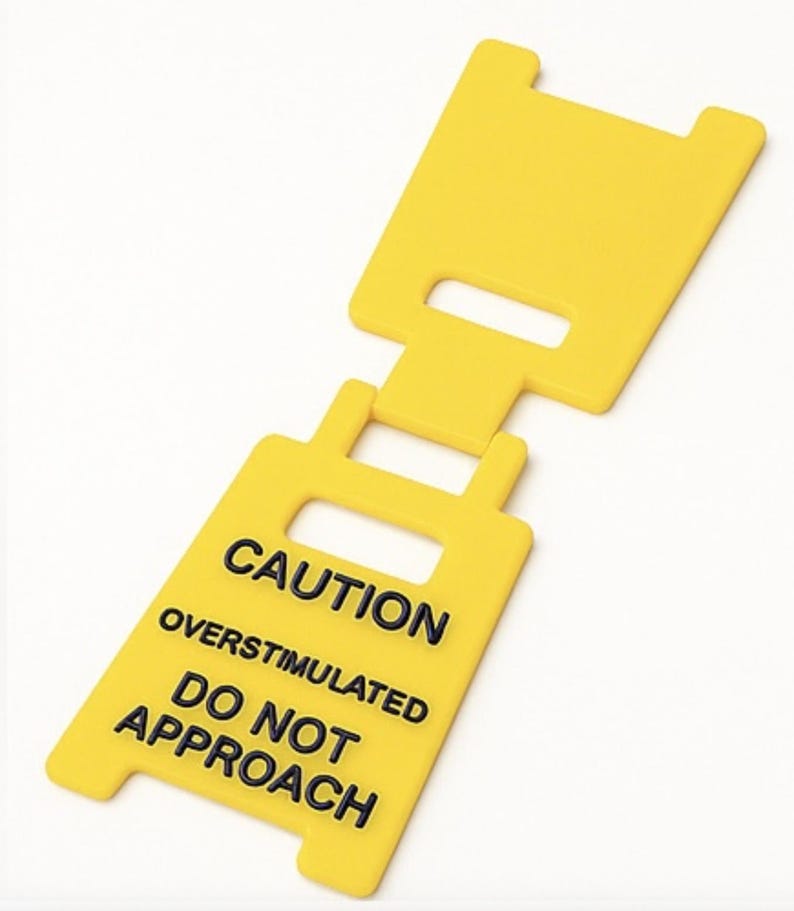 Office Sign. Caution - Overstimulated - Do Not Approach - Etsy