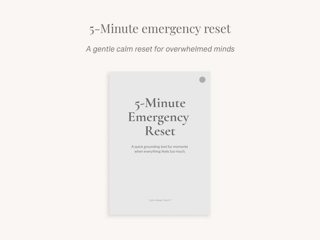 5-minute Emergency Reset | Calm ADHD Reset Tool for Overthinking ...