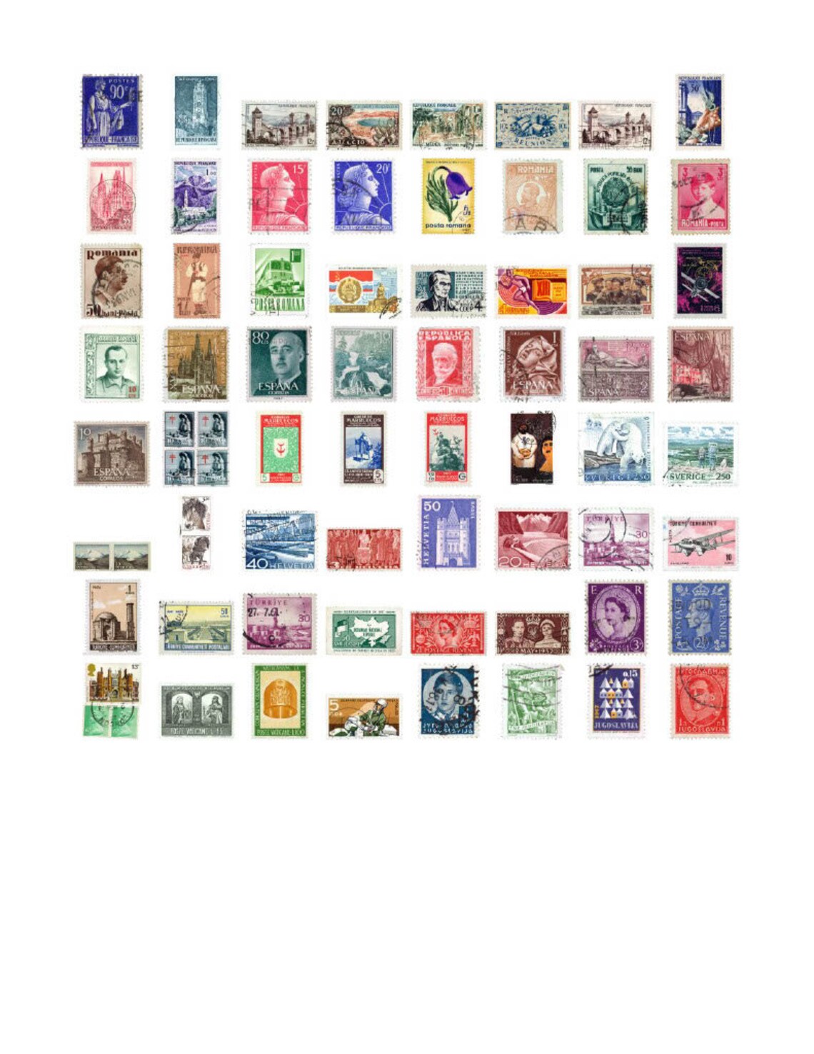 Stamps of Europe - Etsy