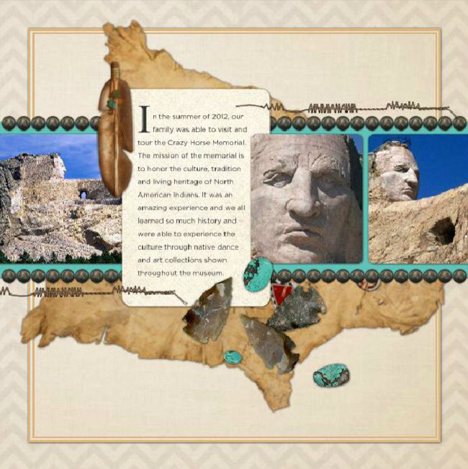 American Indian Digital Scrapbook Kit - Etsy