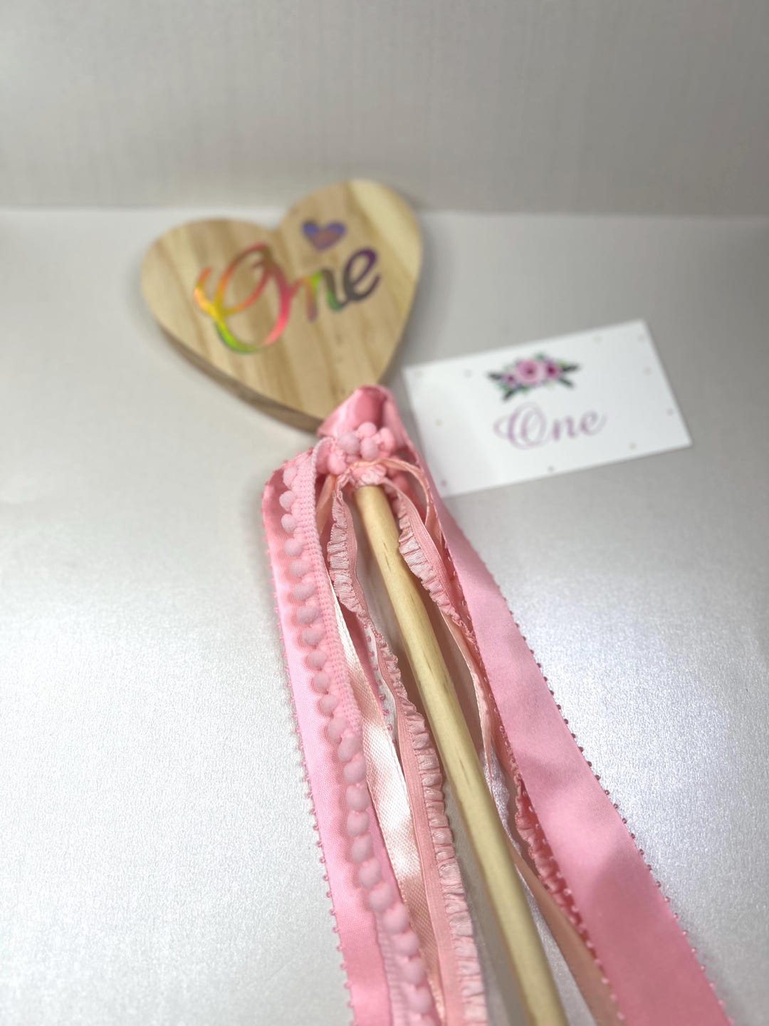 Birthday Wand - Magic Princess Wand, Wooden Heart & Star Toy, Waldorf ...