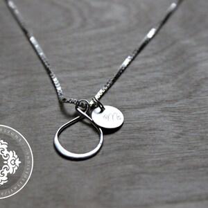 Personalized Eternity Necklace, Keepsake, Initial Necklace, Initial ...