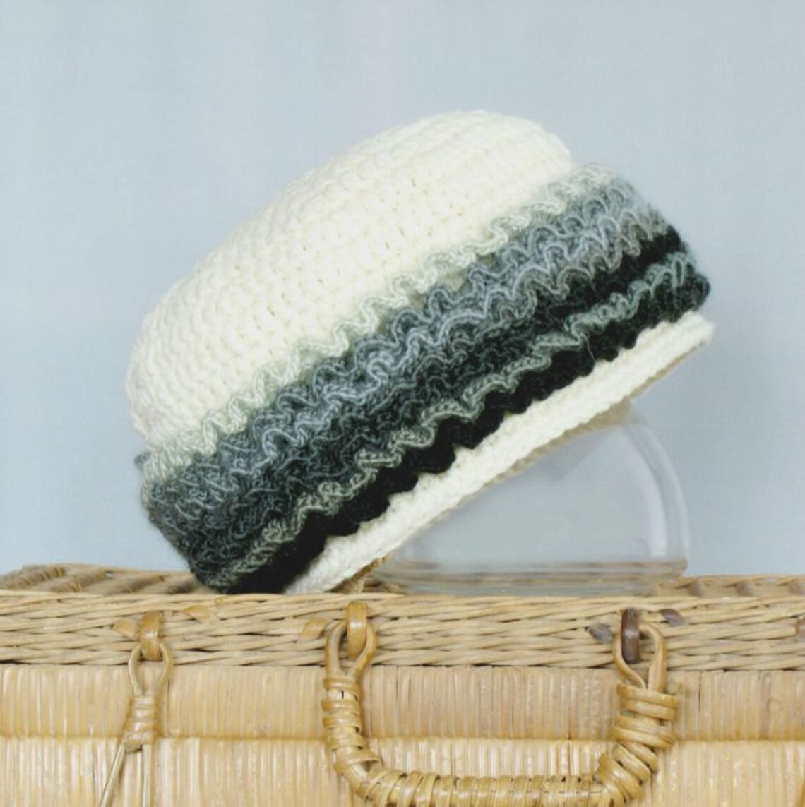 White Warm Winter Hat Wide Fluffy Colorful Band Skiing Hat - Etsy