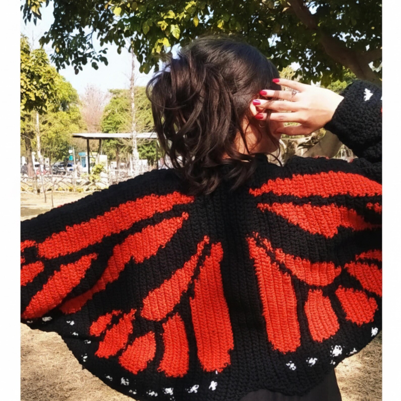 Monarch Butterfly Wing Cardigan Crochet Pattern: Oversized Sweater PDF ...