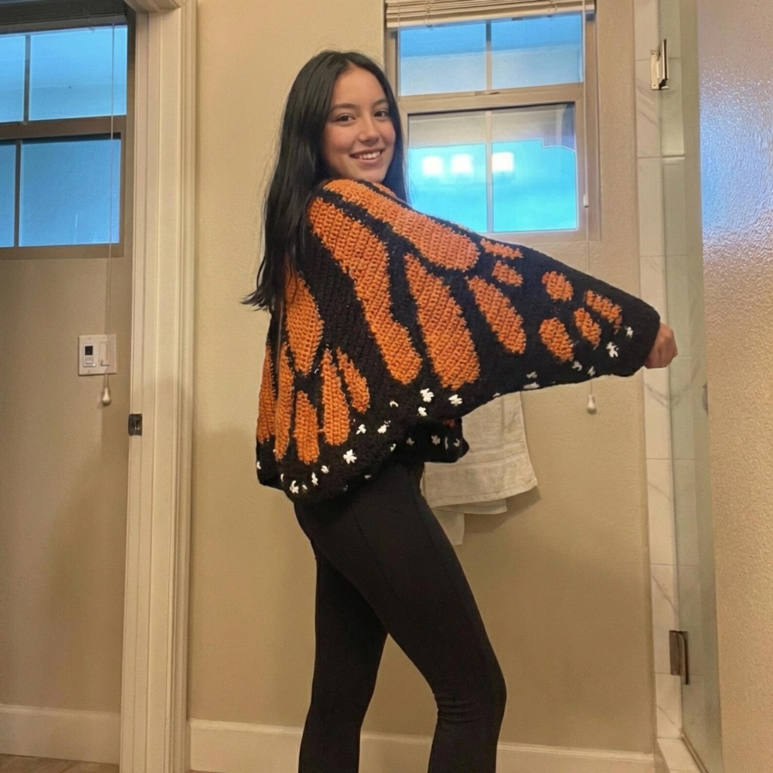 Monarch Butterfly Wing Cardigan Crochet Pattern: Oversized Sweater PDF ...