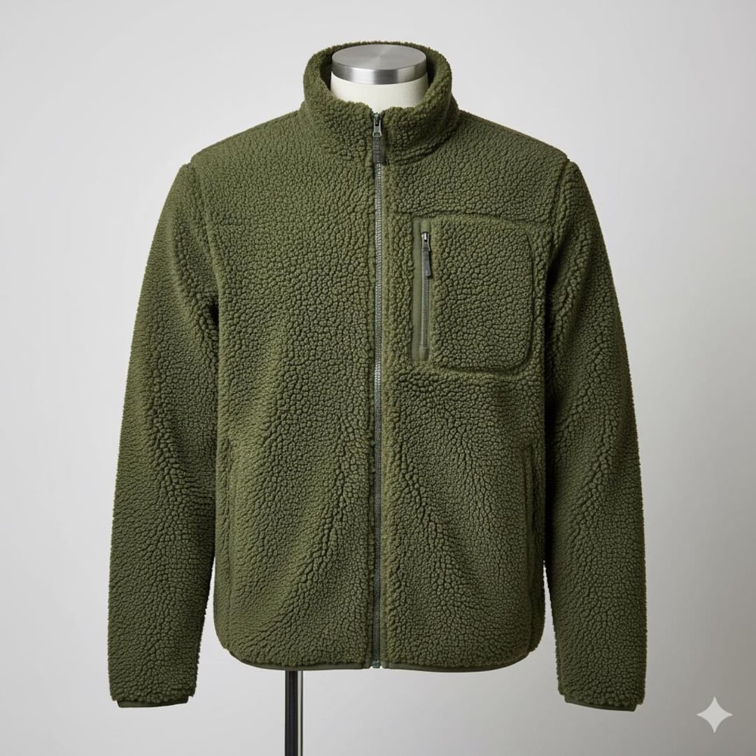 Men's Sherpa Jacket | Full Sherpa Fleece Zip-up Jacket | Warm Winter ...