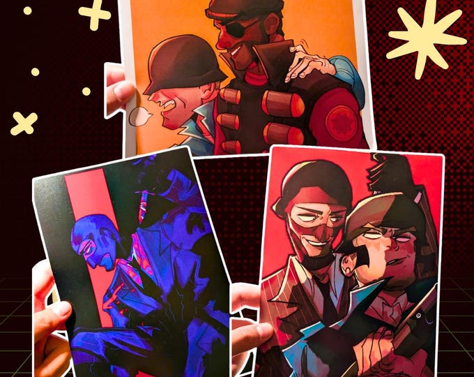 Team Fortress 2 Poster Prints: Spy, Soldier, Demoman, Scout - Etsy