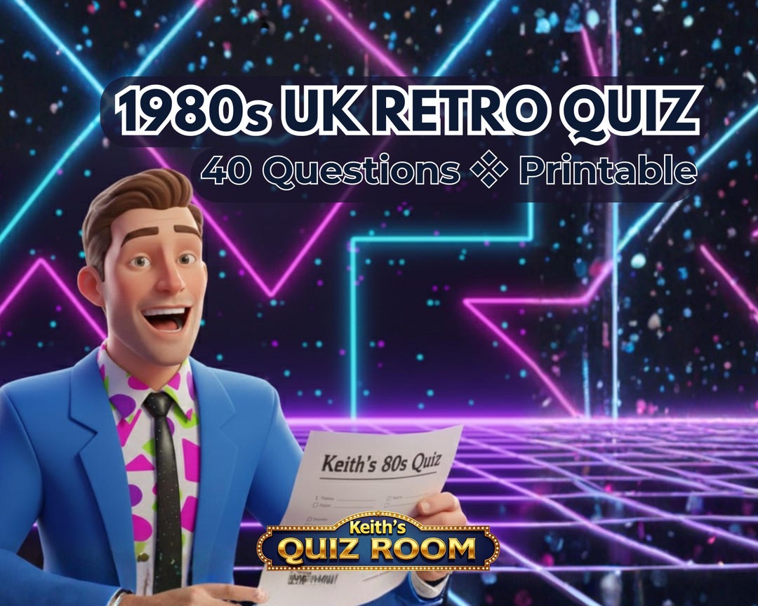 1980s Retro Quiz – 40 UK Questions | Printable Pub Quiz | Instant ...