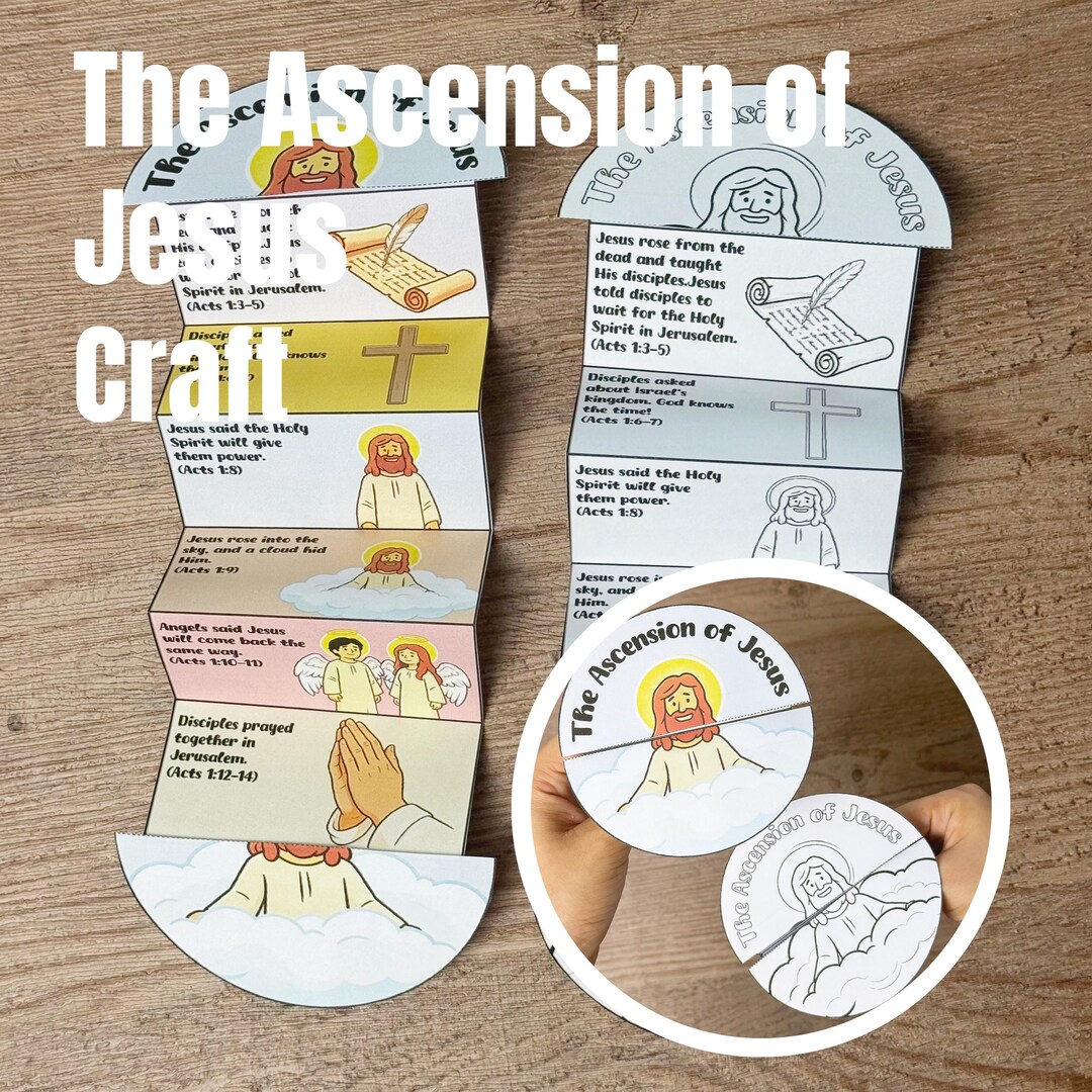 The Ascension of Jesus Craft, Folding Surprise Craft, Moses Story for ...