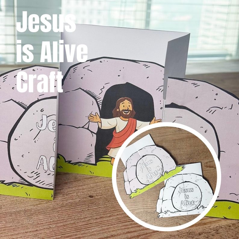 Jesus is Alive Craft, Folding Surprise Craft, Moses Story for Kids ...