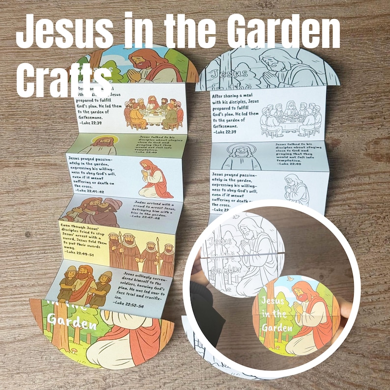The Jesus in the Garden Craft, Folding Surprise Craft, Moses Story for ...