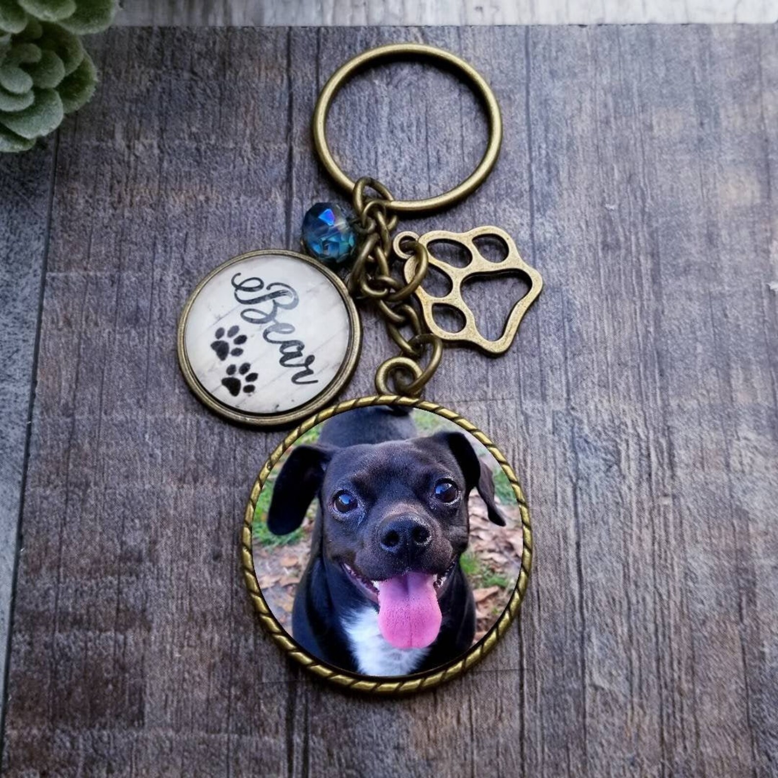 Personalized pet keychain with poem & gift box custom pet | Etsy