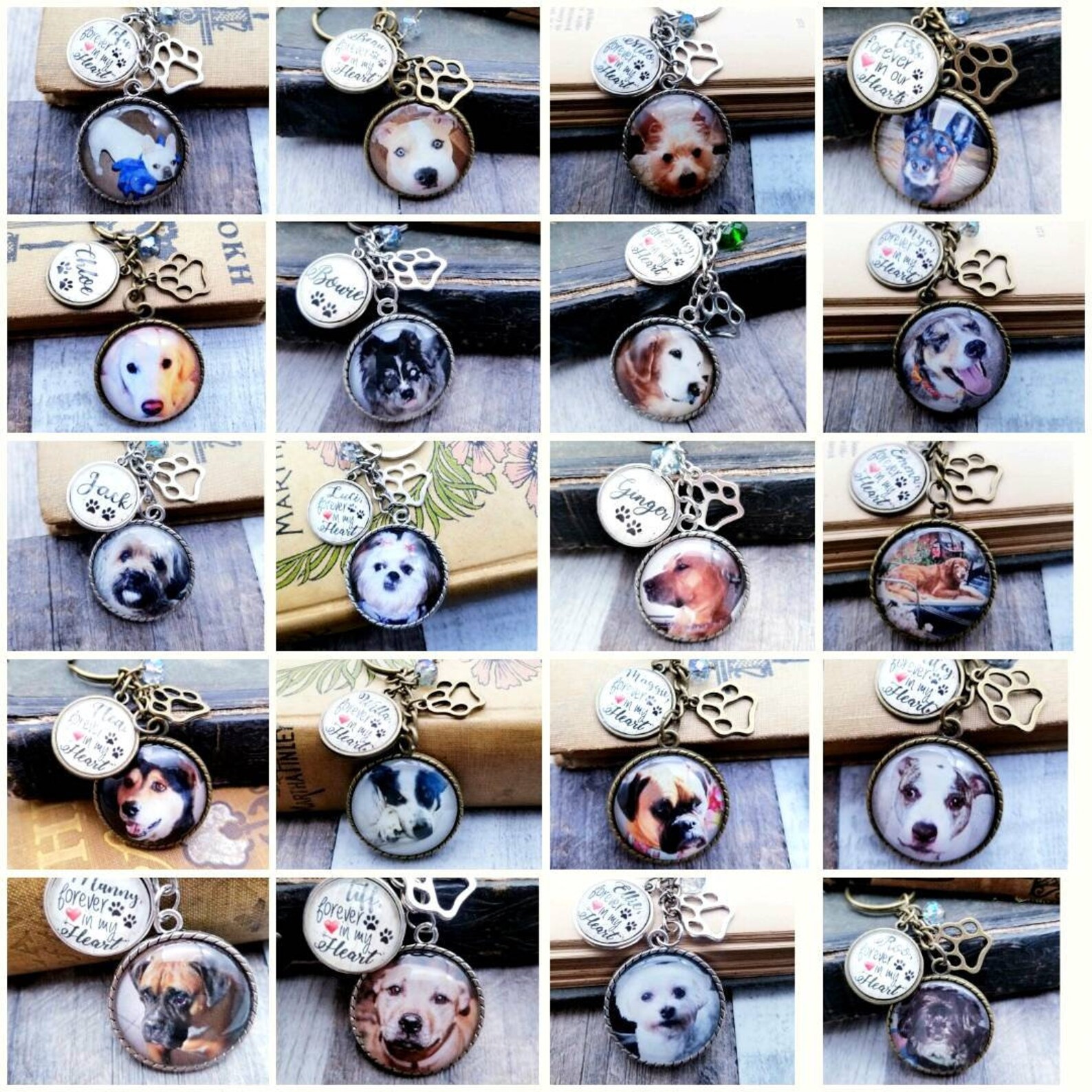 Personalized Pet Keychain With Poem & Gift Box Custom Pet - Etsy