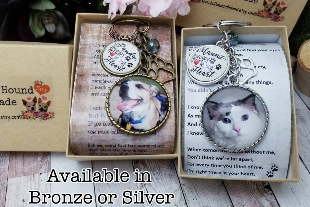 Personalized Pet Keychain With Poem & Gift Box Custom Pet - Etsy