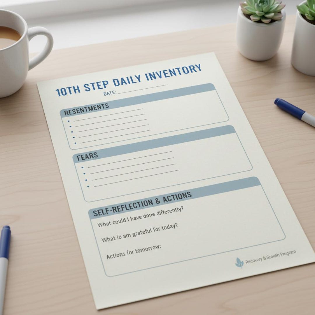10th Step Daily Inventory Worksheets | Morning & Evening (PDF) - Etsy