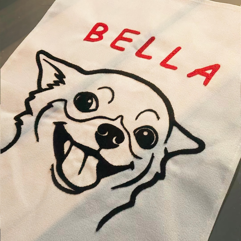 Custom Embroidered Pet Memorial Flag, Personalized Pet Lover Gift ,line ...