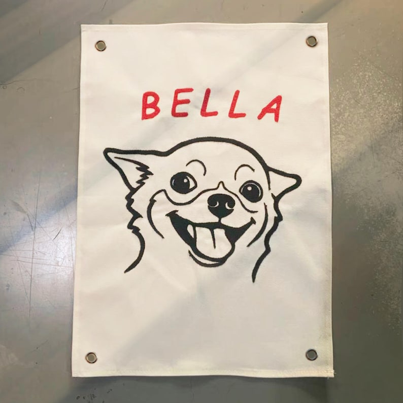 Custom Embroidered Pet Memorial Flag, Personalized Pet Lover Gift ,line ...