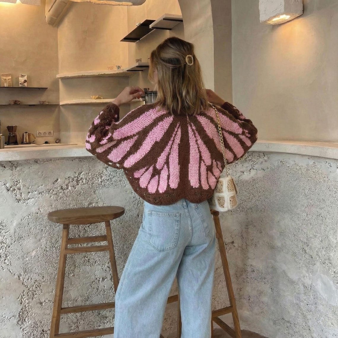 Butterfly Wing Cardigan Crochet Pattern PDF | Oversized Butterfly ...