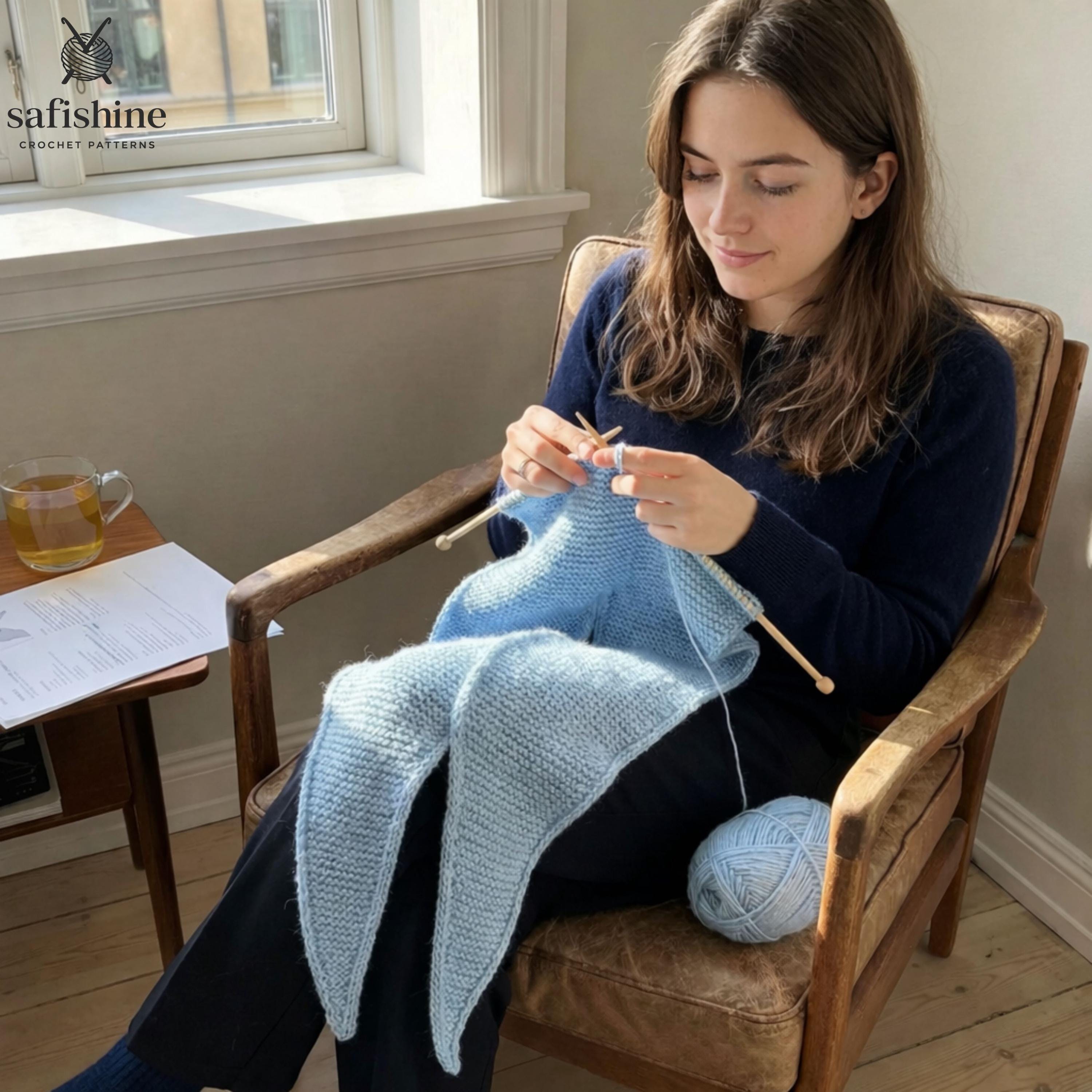 Knitted Hooded Scarf Pattern PDF | Beginner Friendly Knit Hood Scarf ...