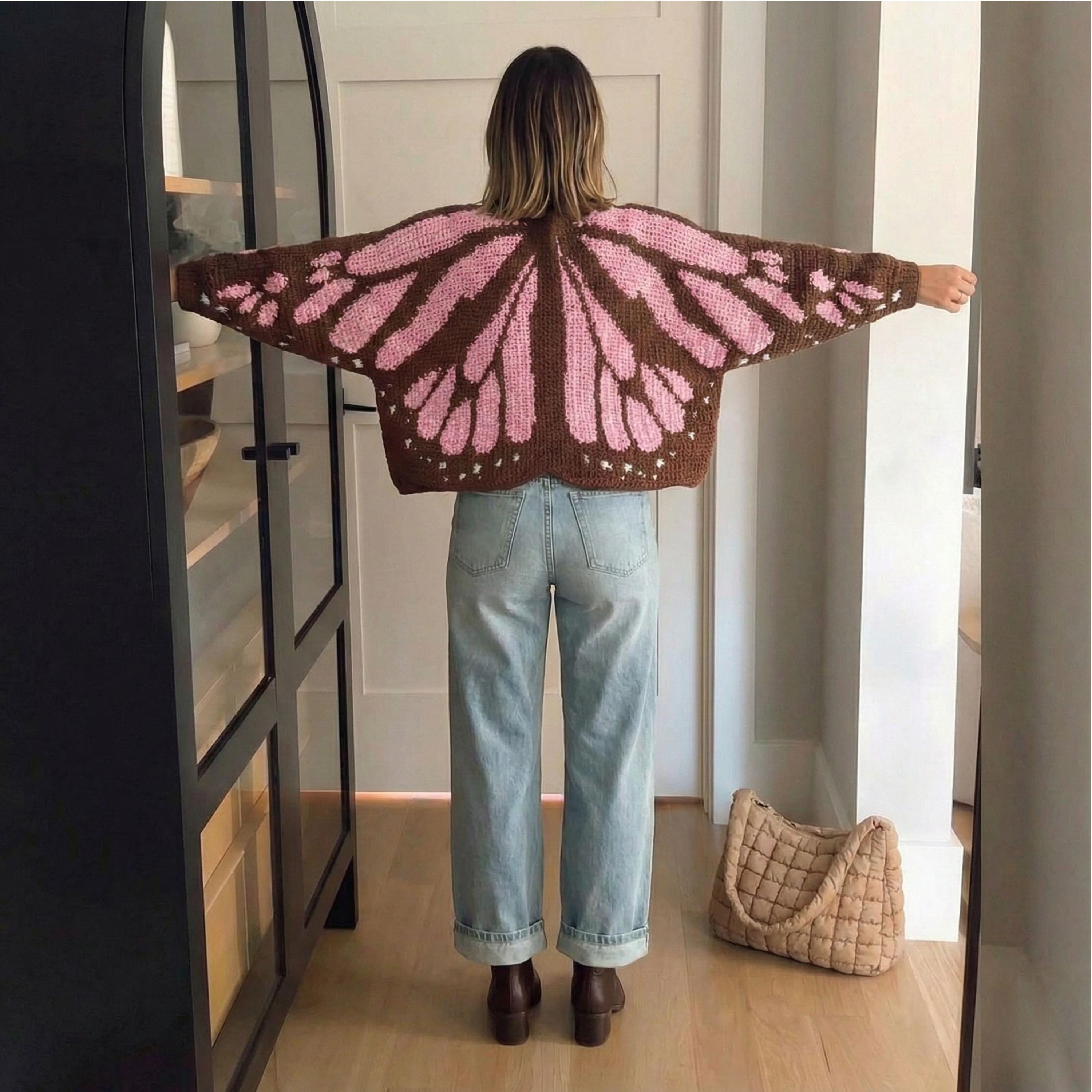 Butterfly Wing Cardigan Crochet Pattern PDF | Oversized Butterfly ...