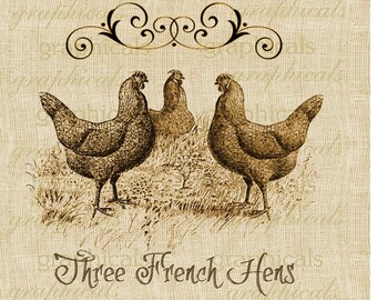 Three French Hens - Etsy