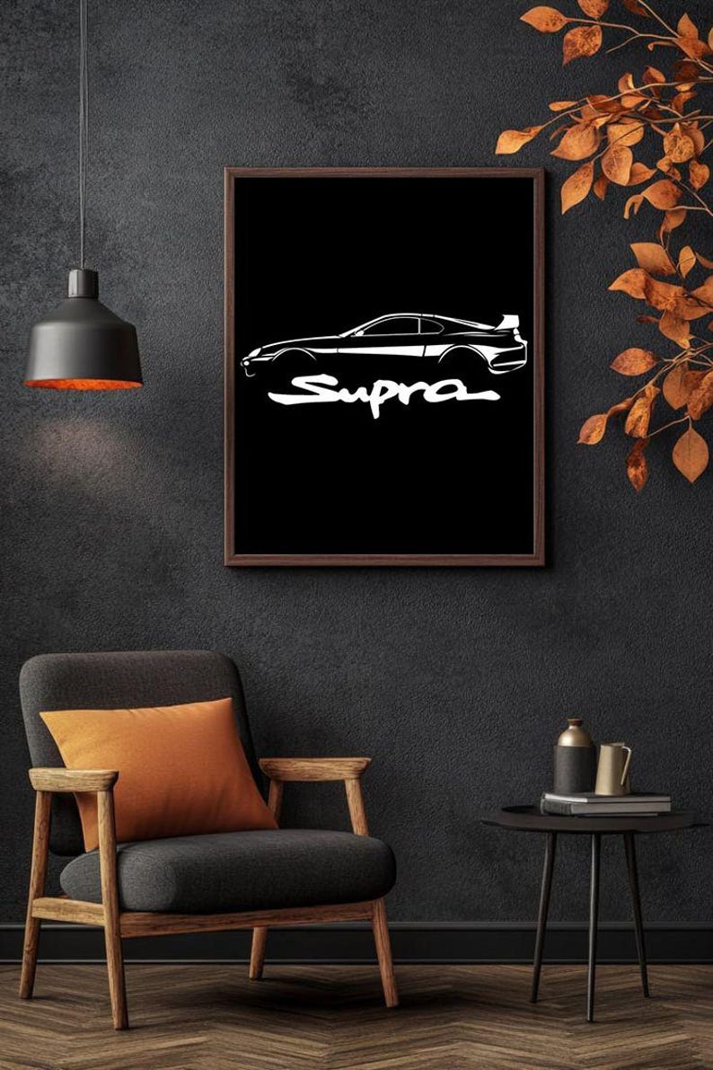 Iconic Supra MK4 Silhouette Wall Art | JDM Legend Poster | Minimalist ...