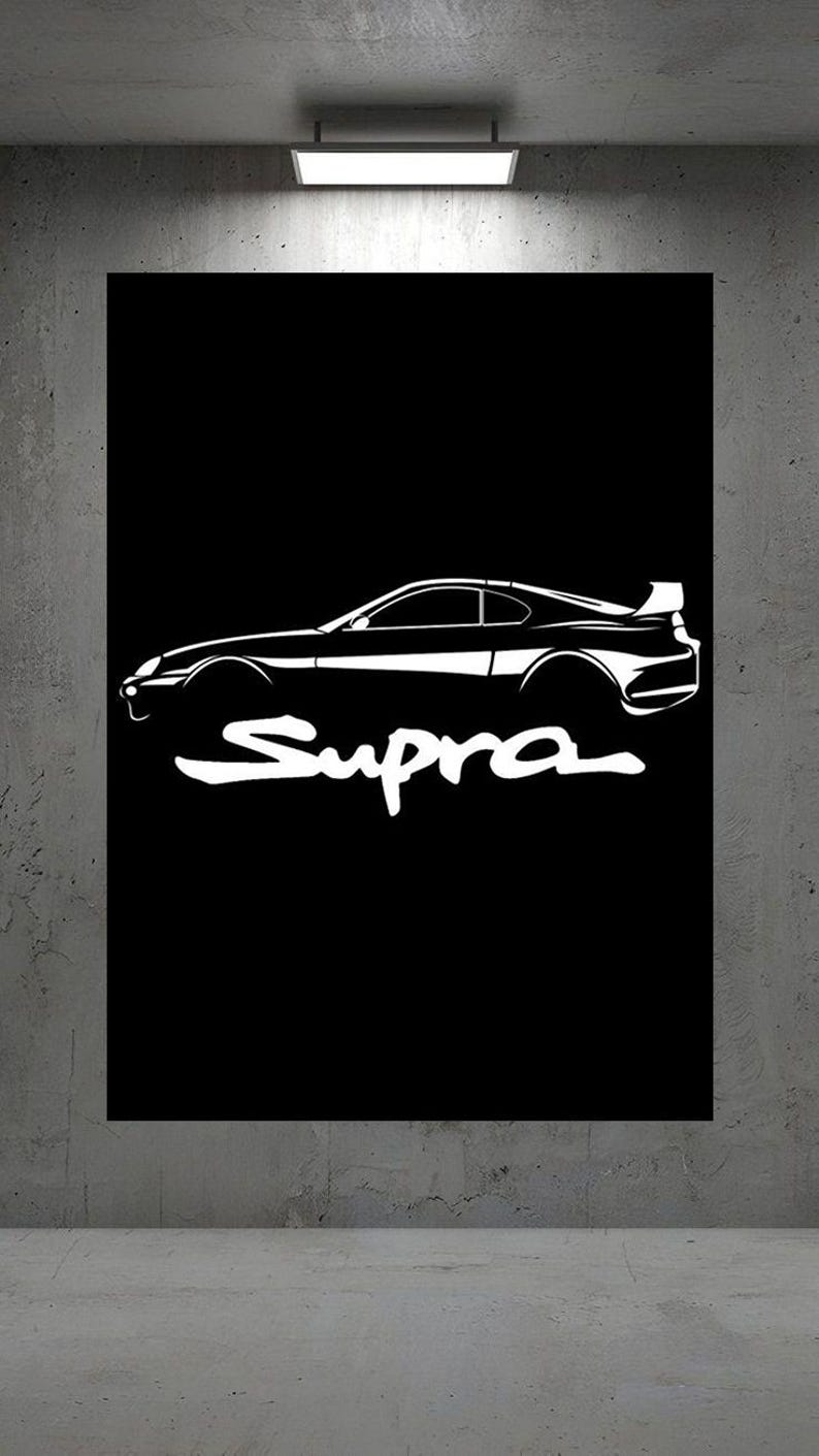 Iconic Supra MK4 Silhouette Wall Art | JDM Legend Poster | Minimalist ...
