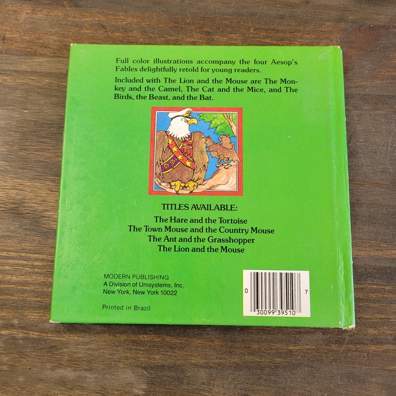 The Lion and the Mouse Aesop's Fables and Other Favorite - Etsy