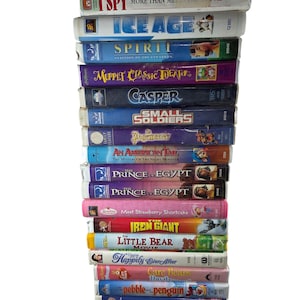 VHS CHOOSE Titles Clamshell Cases Children's Kids Animated Video ...