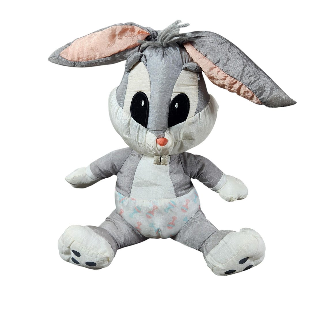 Tyco Playtime Looney Tunes Lovables Baby Bugs Bunny Plush W/diaper 1995 ...