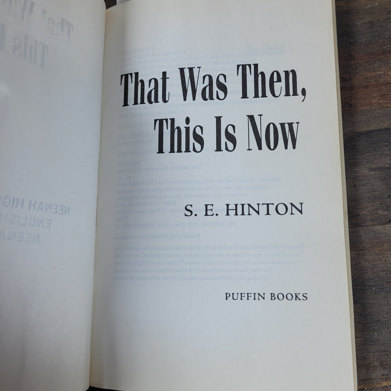 S.E. HINTON Build a Book Lot Choose Titles Outsiders That Was Then ...