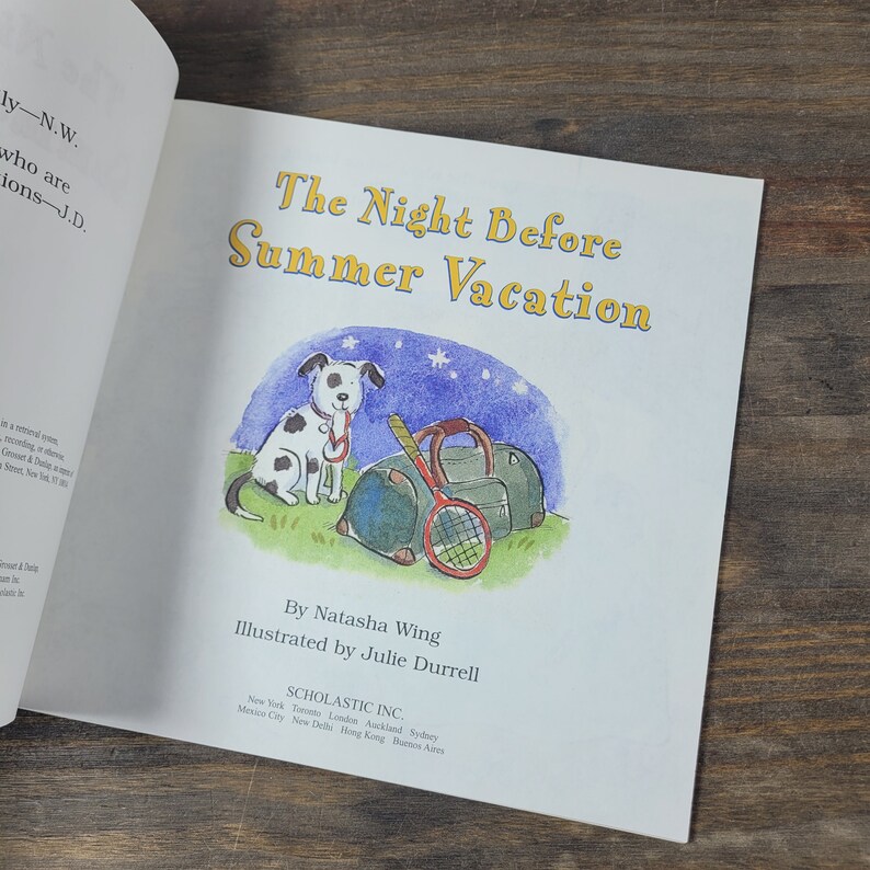 The Night Before Summer Vacation Paperback Book by Wing, Natasha ...