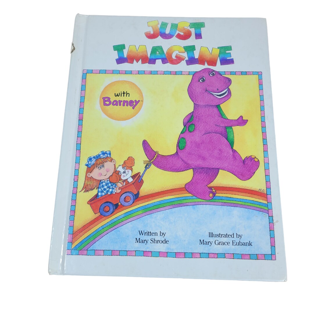 Barney the Purple Dinosaur Just Imagine Book 1992 by Mary Shrode P985 ...