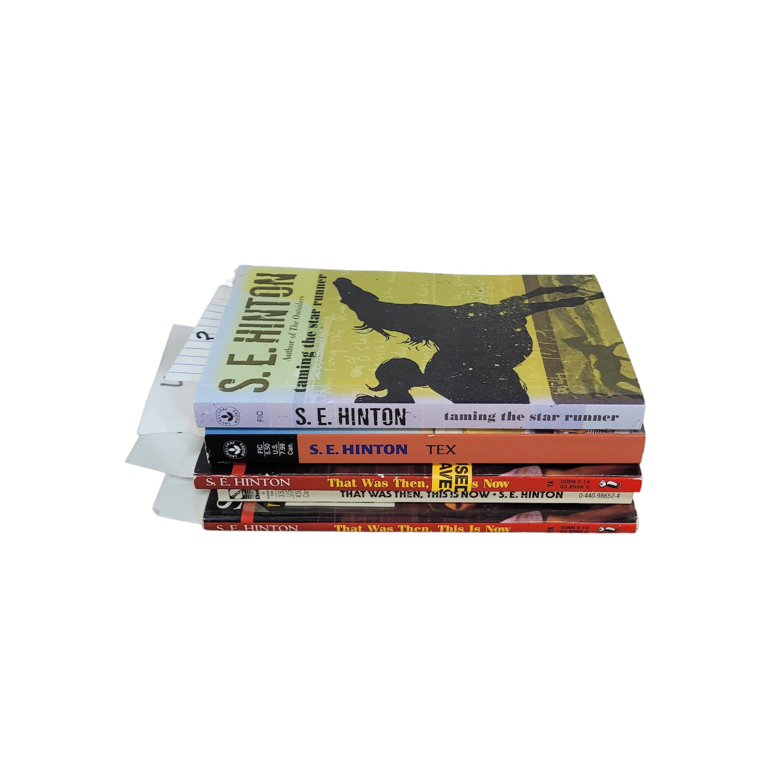 S.E. HINTON Build a Book Lot Choose Titles Outsiders That Was Then ...