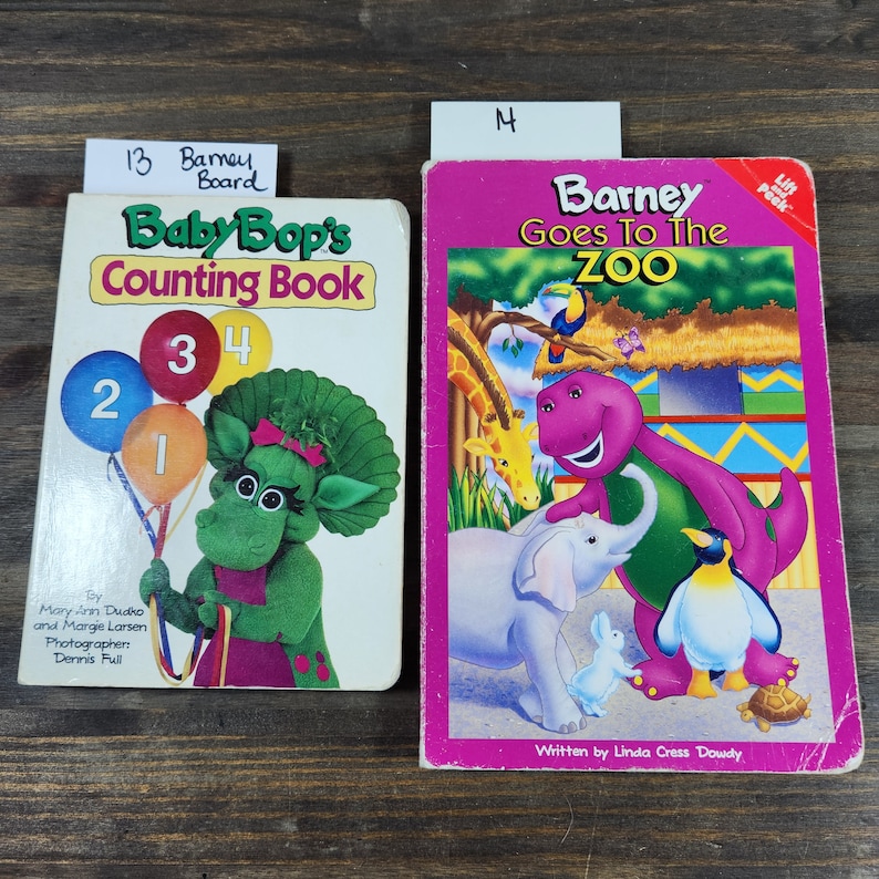 BARNEY BOARD BOOKS Build a Book Lot Choose Titles Picture Vintage 90s ...