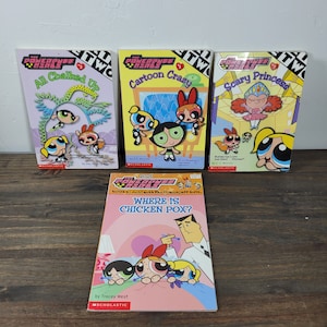 POWERPUFF GIRLS Build a Book Bundle Lot Set Paperbacks Scholastic Early ...