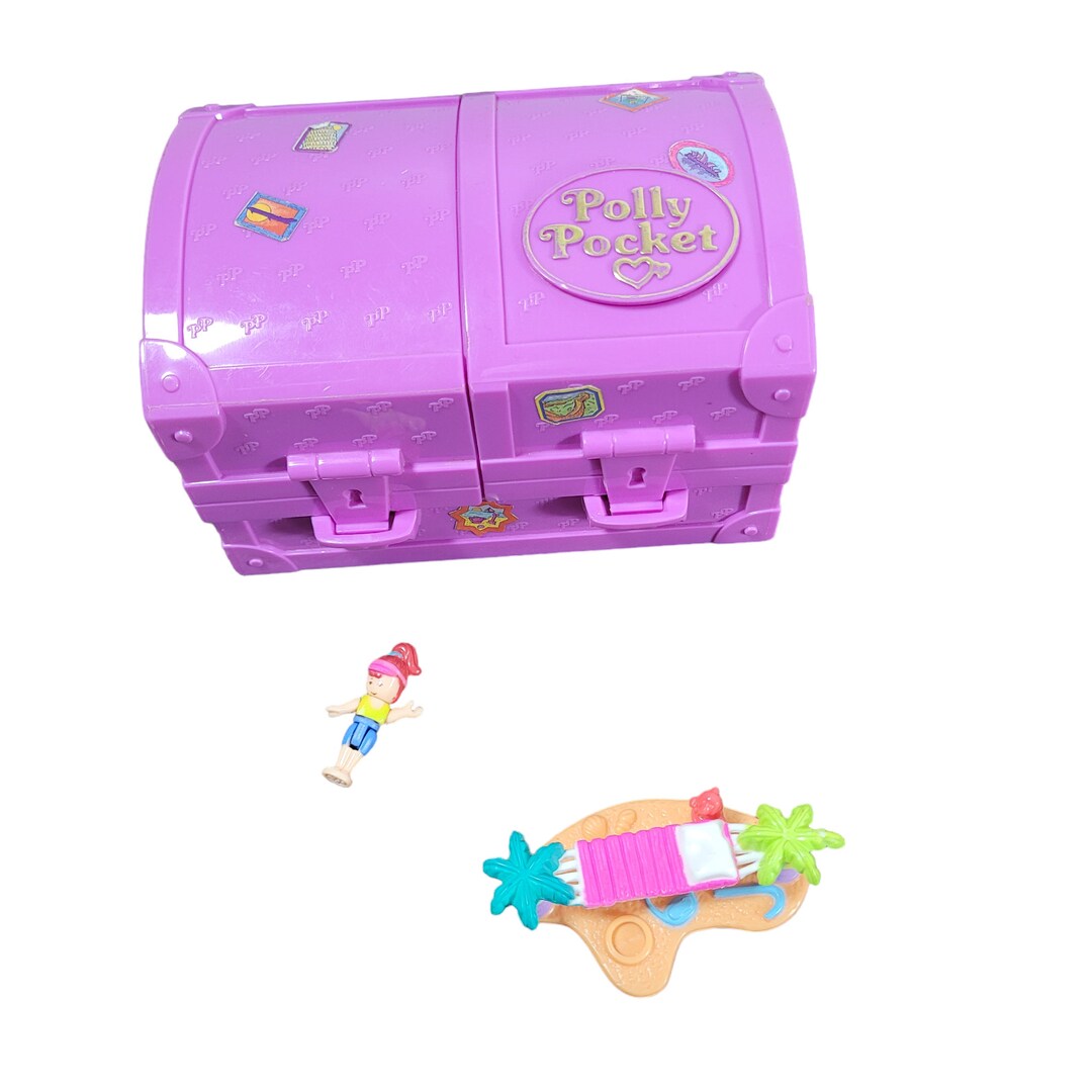 Polly Pocket Bluebird Treasure Chest Island Incomplete Playset 1 Doll ...