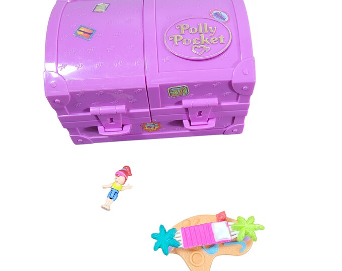Polly Pocket Bluebird Treasure Chest Island Incomplete Playset 1 Doll ...