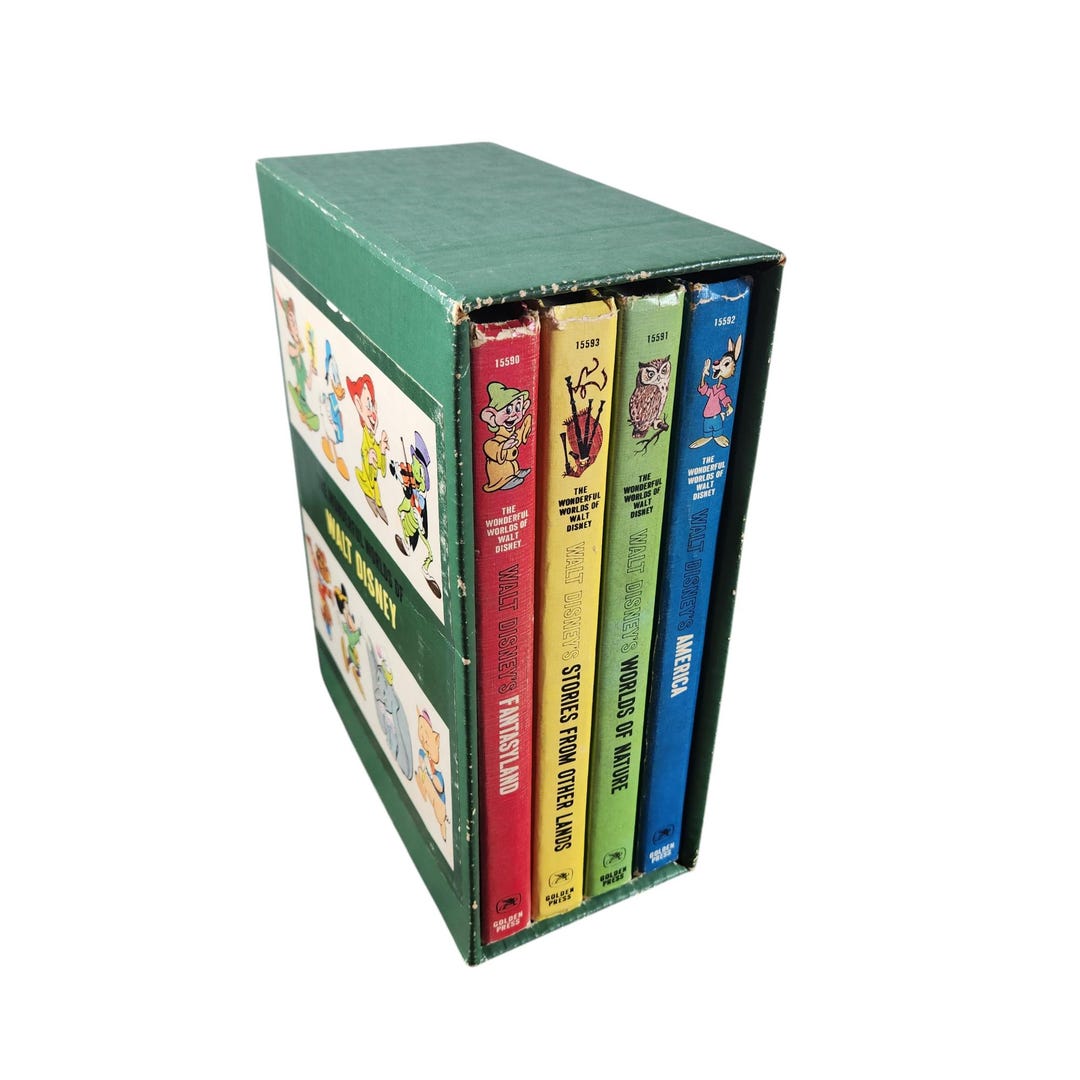 Wonderful World of Walt Disney Boxed Set 4 Hardcover Books Vintage ...