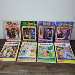 CLUE and CLUE JR Build a Book Lot Choose Titles Mystery Novels by A.E ...