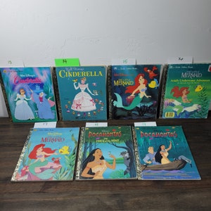 DISNEY PRINCESS Little GOLDEN Books Build A Book Lot Collection Choose ...