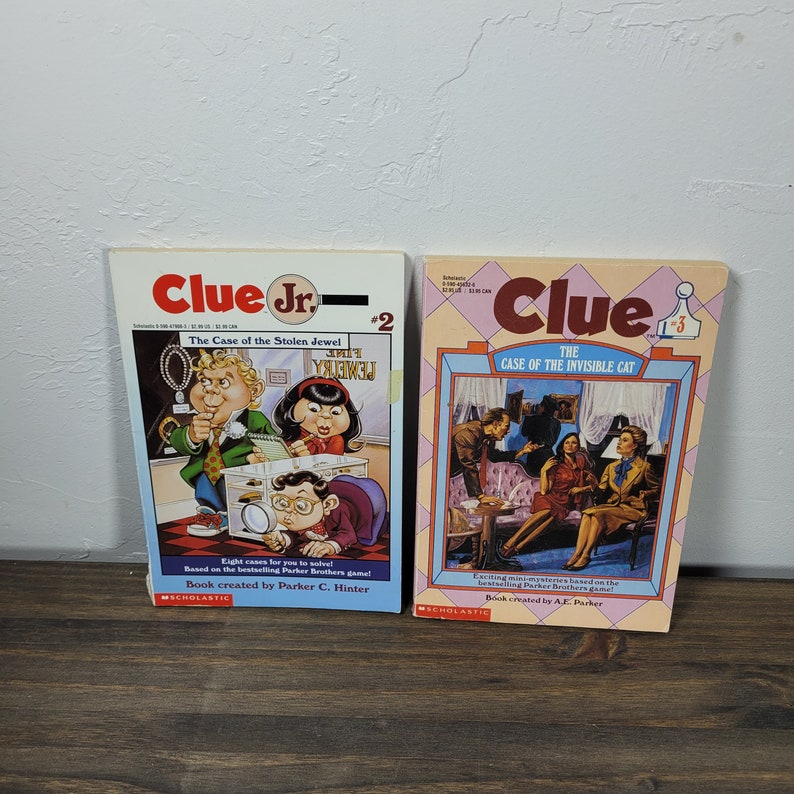 CLUE and CLUE JR Build a Book Lot Choose Titles Mystery Novels by A.E ...
