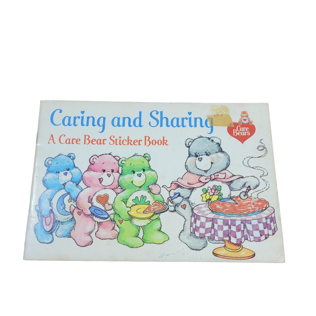 Care Bears 80s Cartoon Picture and Sticker Book OOMPLETE With Stamp ...