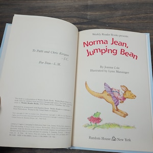 Norma Jean Jumping Bean by Cole Joanna Random House 1987 - Etsy