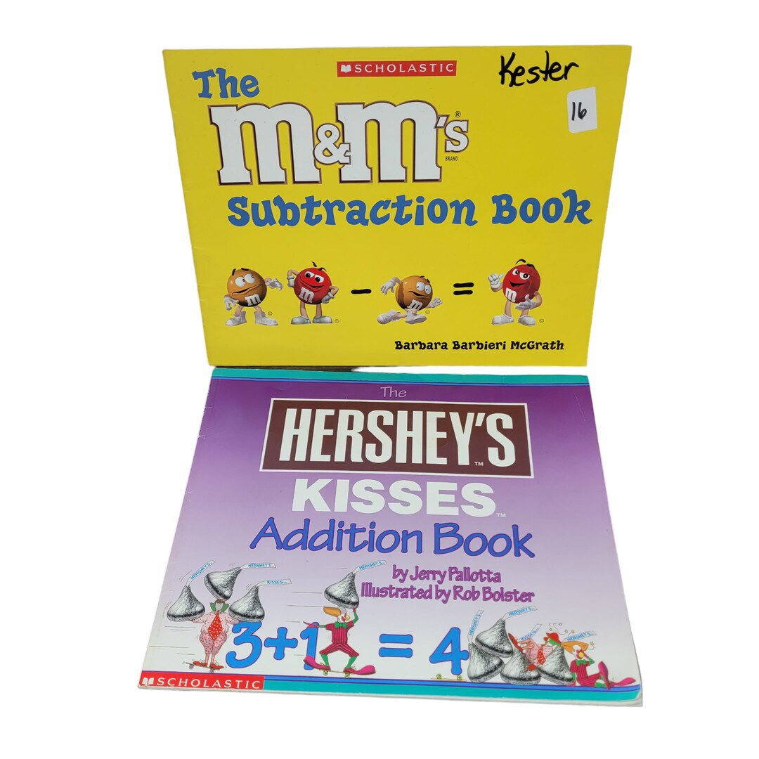 Candy Hershey M&ms Addition Subtraction Math Books by Jerry Pallotta ...