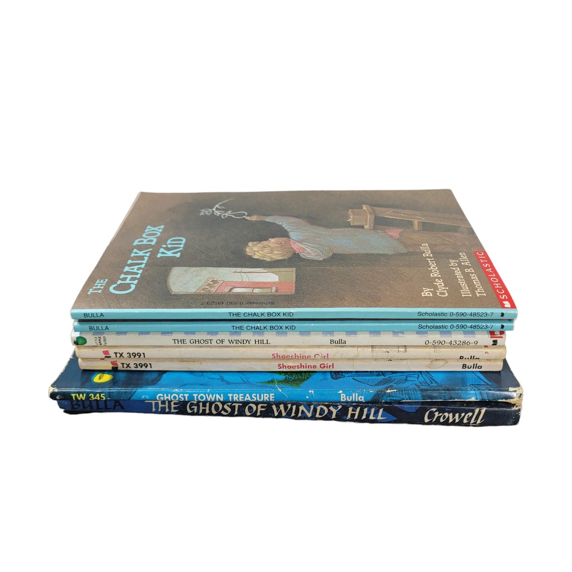 CLYDE ROBERT BULLA Build a Book Lot Choose Titles Shoeshine Girl Chalk ...