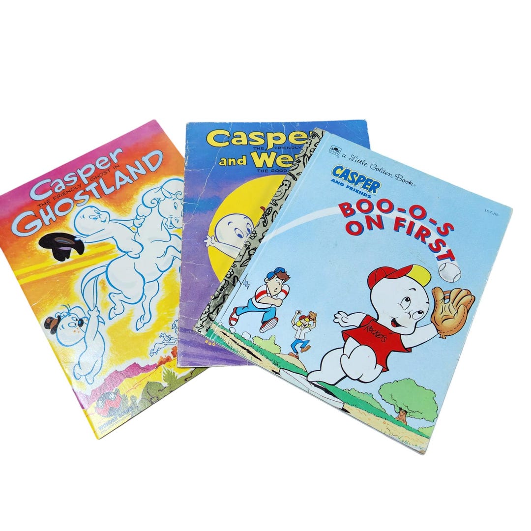 Casper and Wendy Boo on First Golden Book by Harvey Cartoon Studios ...
