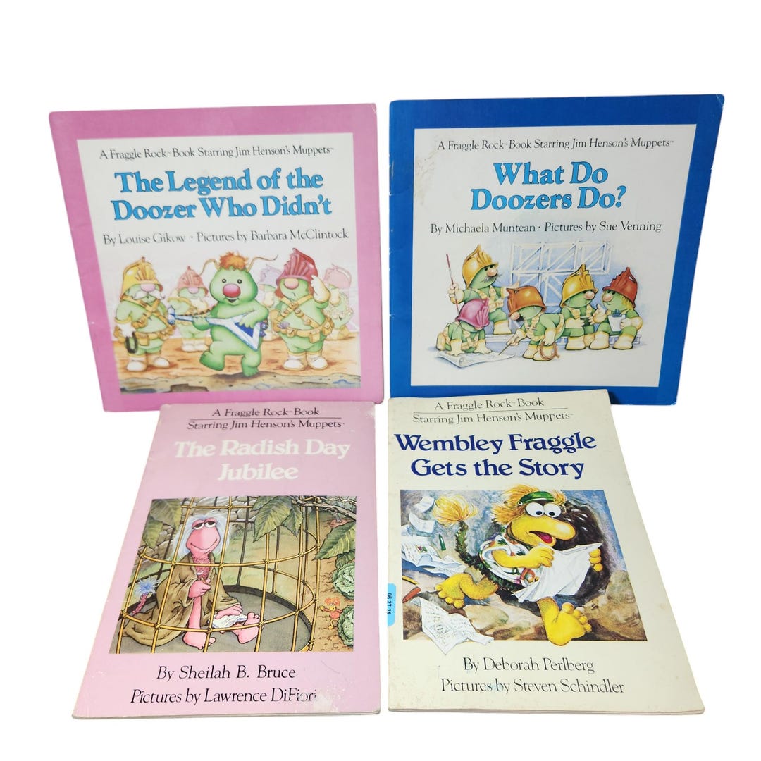 Fraggle Rock Picture Books Jim Henson Lot of 4 Paperback 1980s Vintage ...