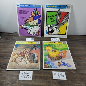 Golden Frame Tray Puzzles Choose Character Build a Collection Vintage ...