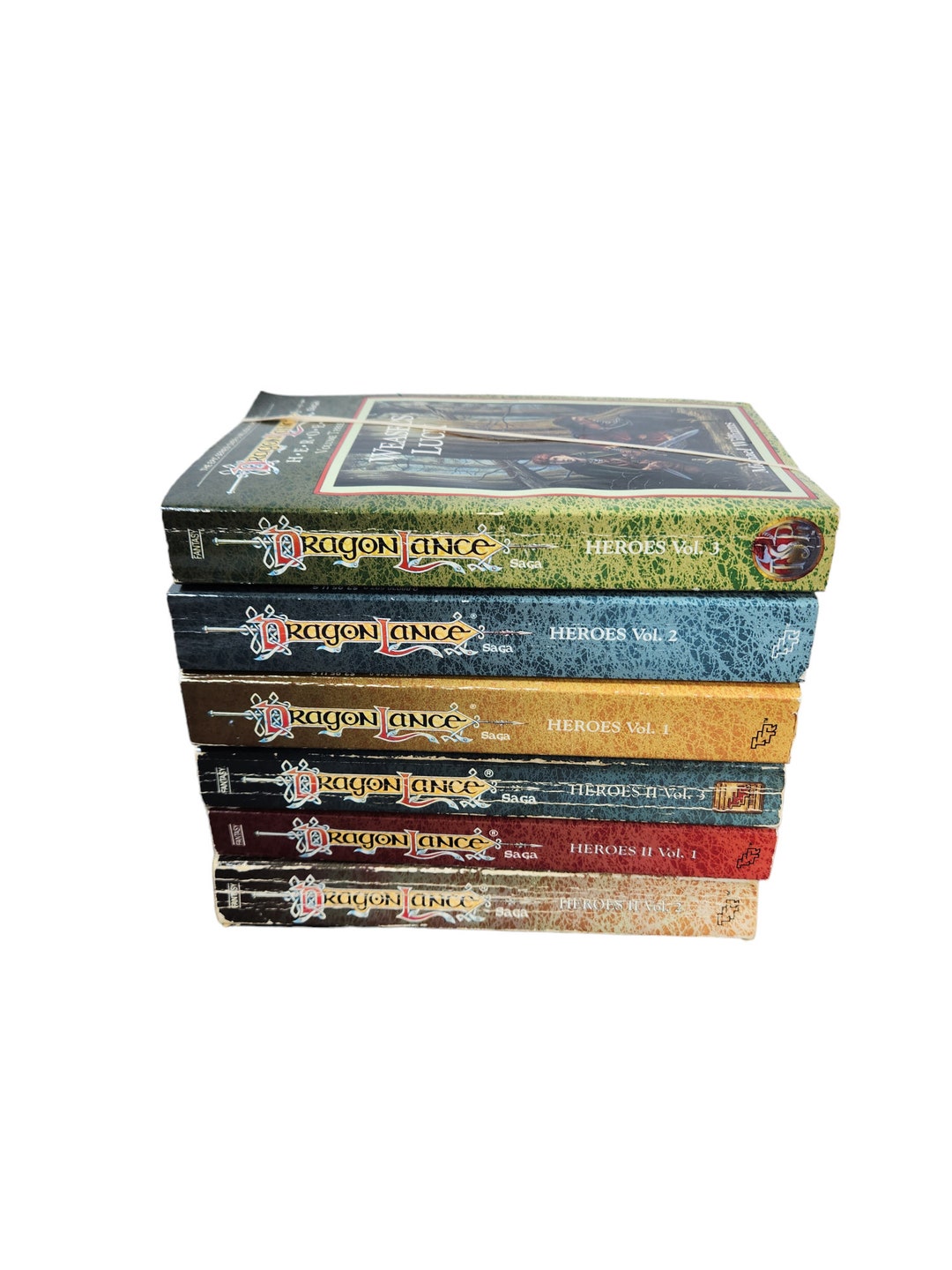 Dragonlance Heroes I and II Dungeons and Dragons D & D Novels 6 Books ...